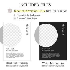 6 Japanese Kanji Word Definition Printable Minimalist Wall Art Bundle ...