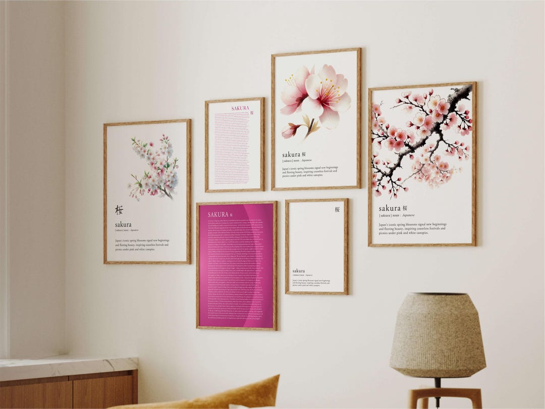 Sakura Definition Printable Wall Art: Cherry Blossom, Japanese Spring ...