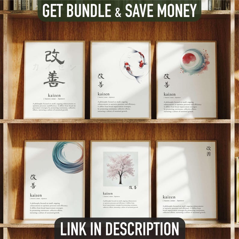 Carp Fish Circle Kaizen Definition Digital Printable Wall Art: Japanese ...