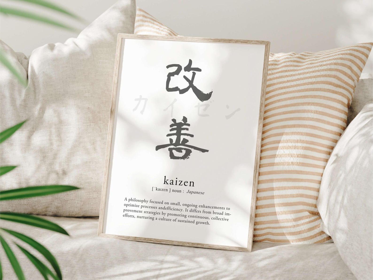 Kaizen Definition Print Workplace Motivation Japanese Language Kanji ...
