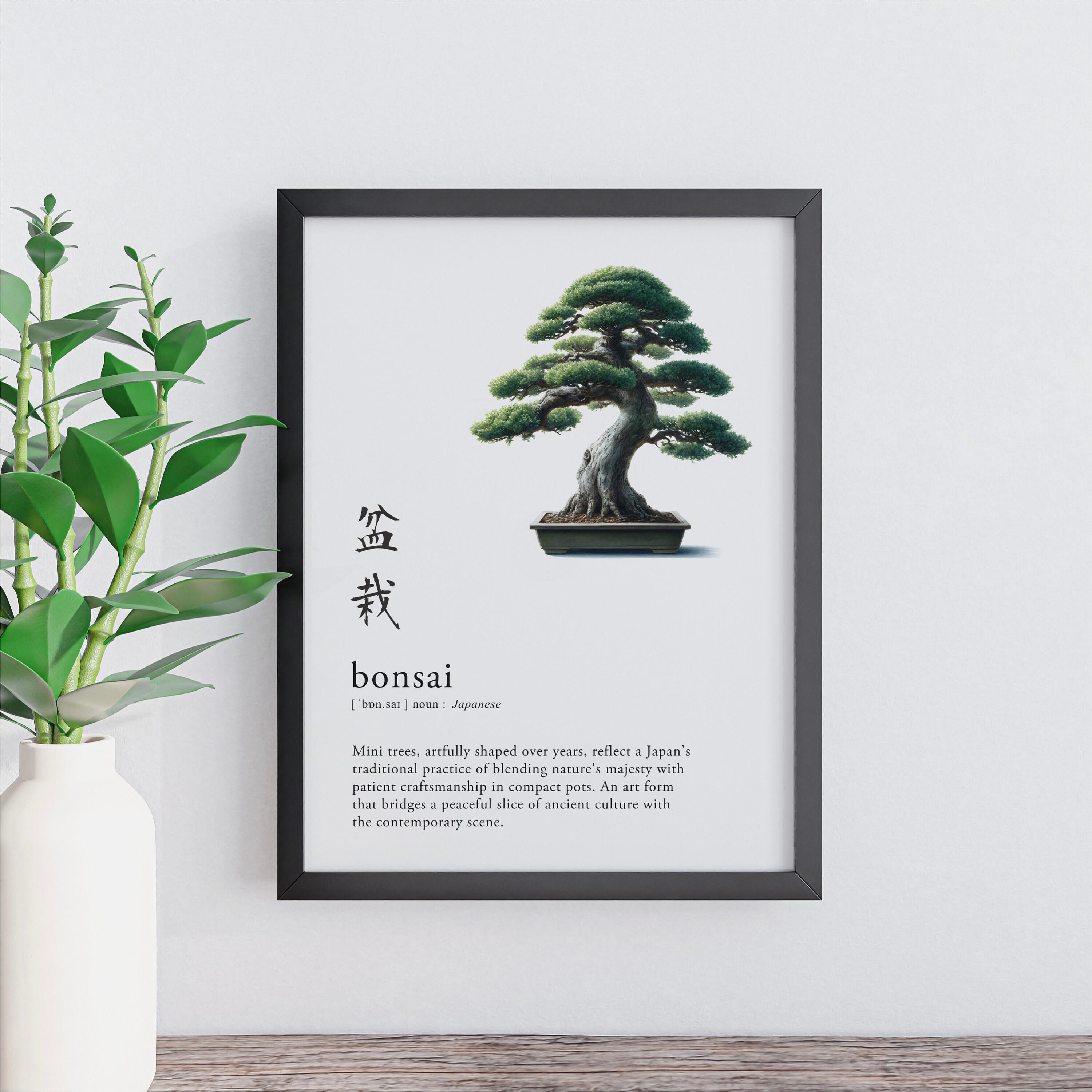 Bonsai Definition Print, Bonsai Art, Bonsai Poster, Japanese Wallart ...