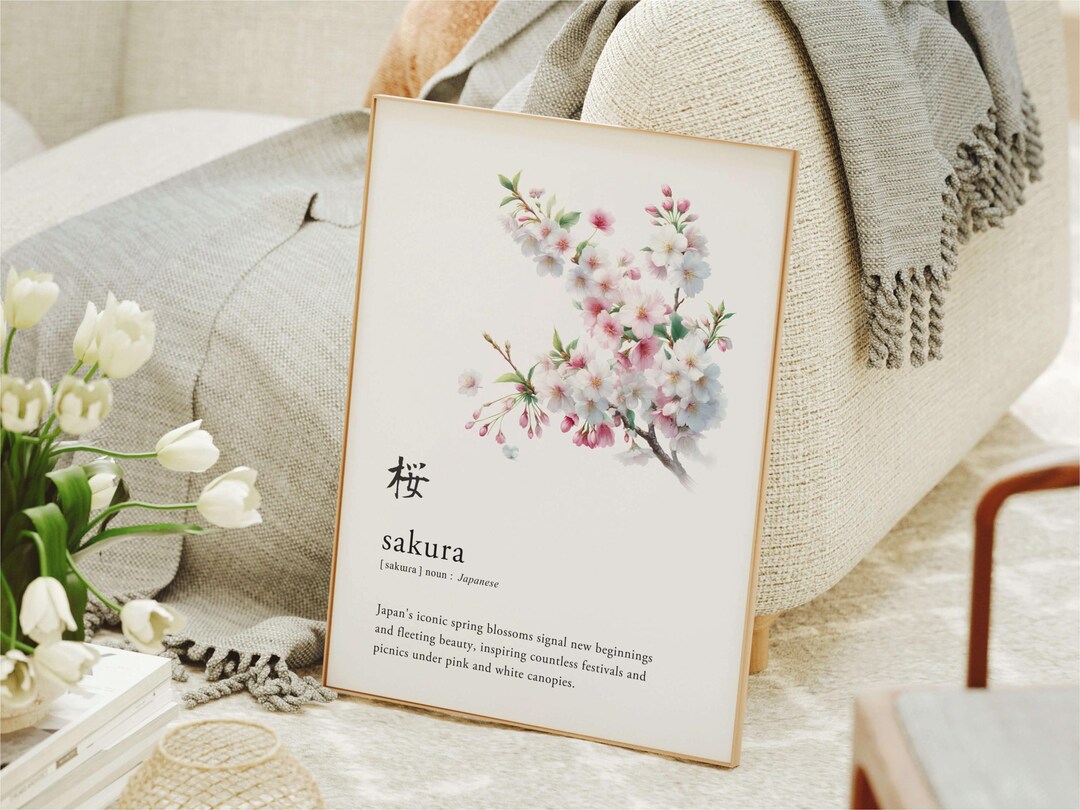 Sakura Flower Cherry Blossom Japanese Kanji Definition Meaning ...