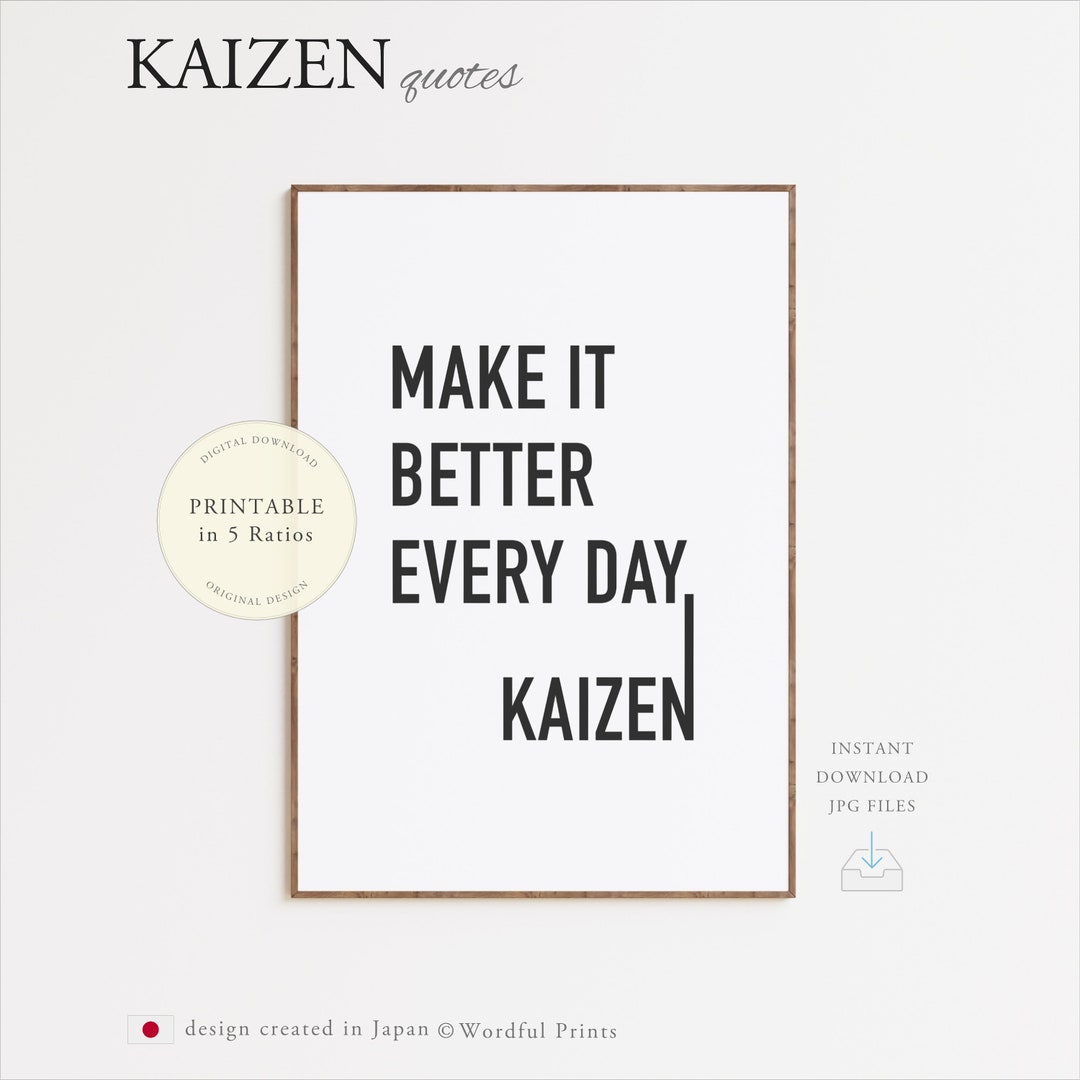 Kaizen Definition Print Workplace Motivation Japanese Language Kanji ...