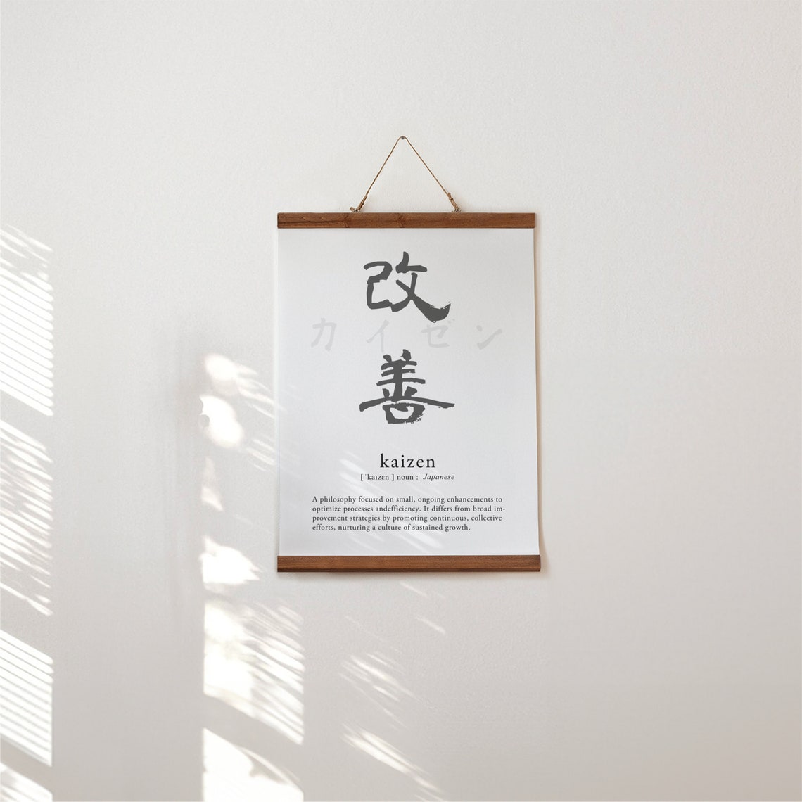 Kaizen Definition Print Workplace Motivation Japanese Language Kanji ...