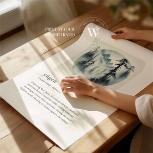 Yugen Definition Print, Japanese Calligraphy Poster, Wabi-sabi ...