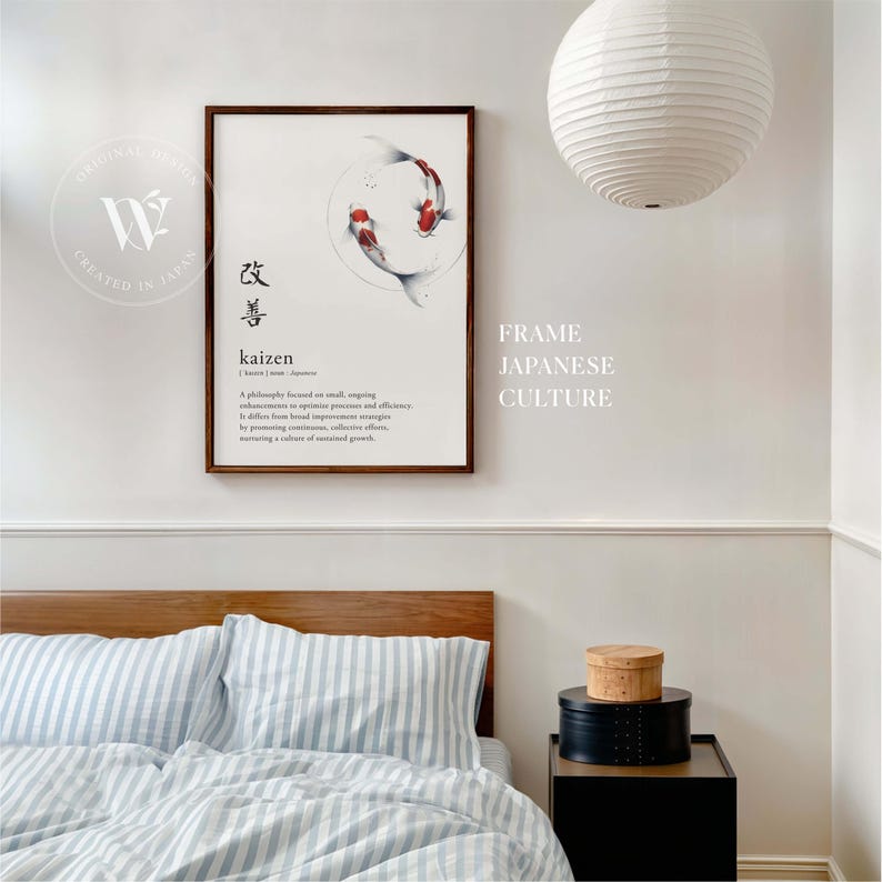 Carp Fish Circle Kaizen Definition Digital Printable Wall Art: Japanese ...