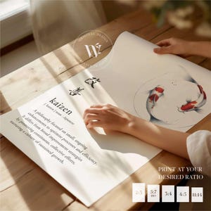 Carp Fish Circle Kaizen Definition Digital Printable Wall Art: Japanese ...