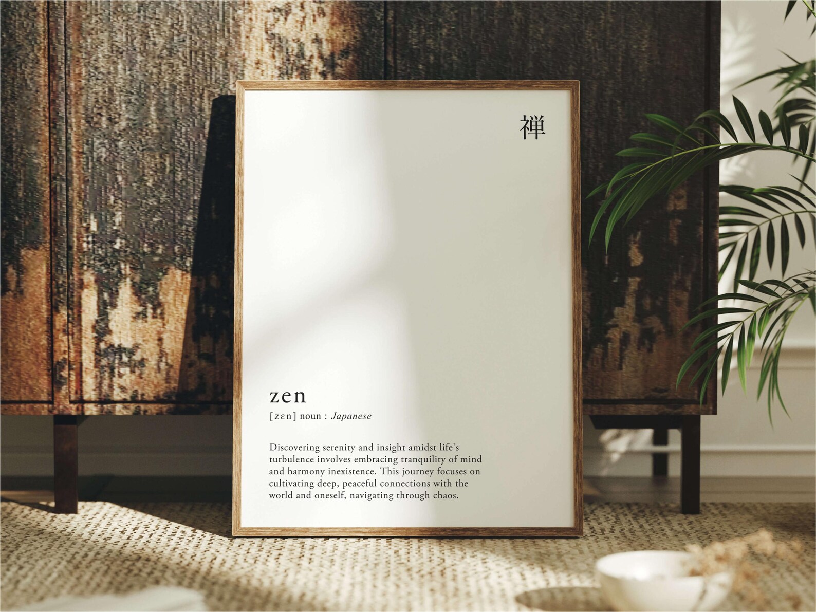 Zen Definition Print, Japanese Wall Art, Japandi Decor (digital ...