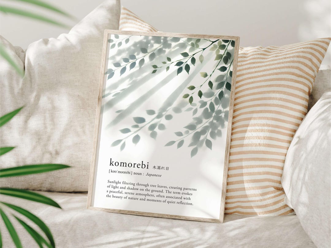 Komorebi Definition Learn Japanese Language Definition Decor Printable ...
