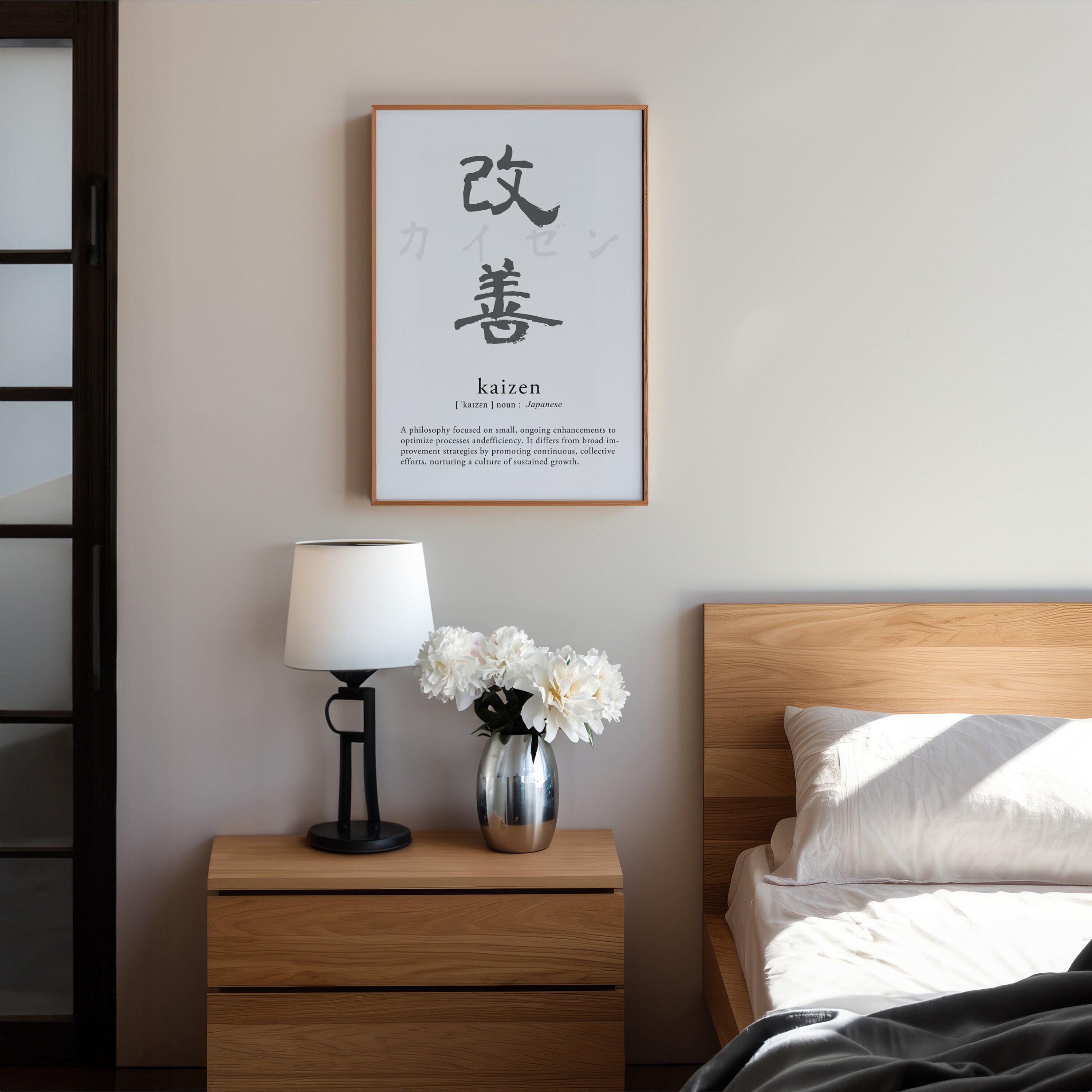 Kaizen Definition Print Workplace Motivation Japanese Language Kanji ...