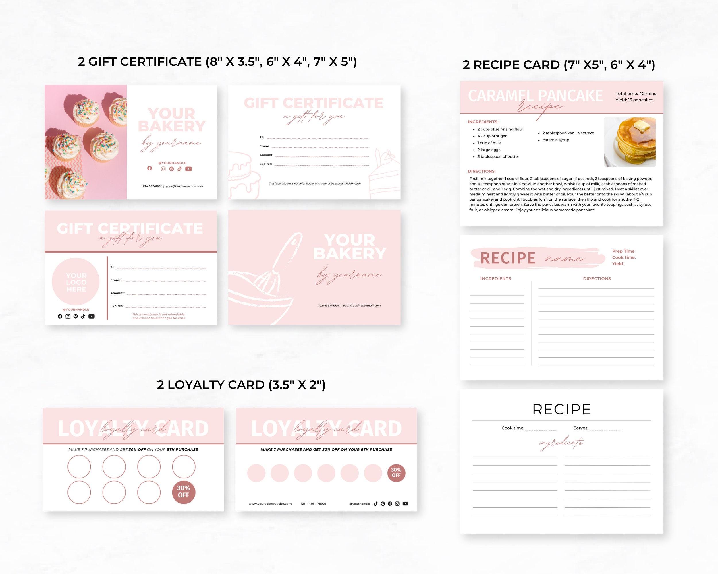 Bakery Business Starter Kit, Cake Branding Kit, Bakery Business Forms ...