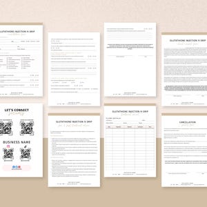Glutathione Injection IV Drip Intake Form Template, Glutathione ...