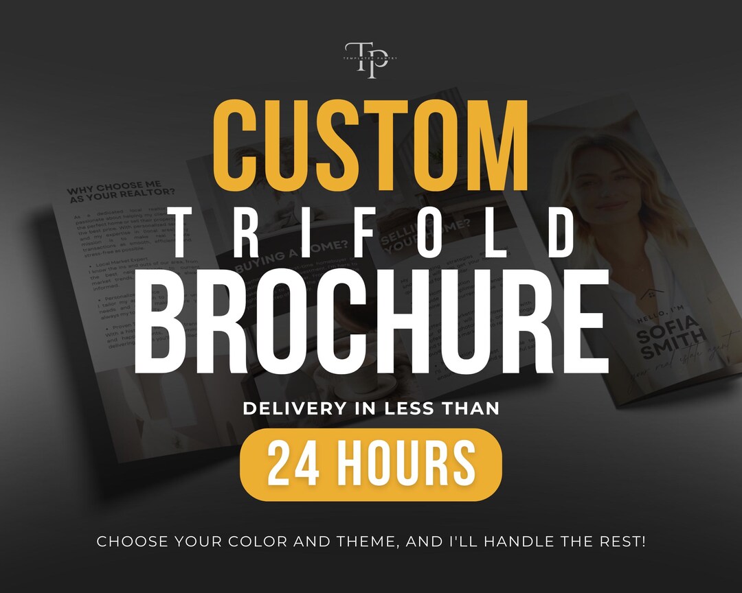 Hire A Graphic Designer, Custom Trifold Brochure, Made to Order ...