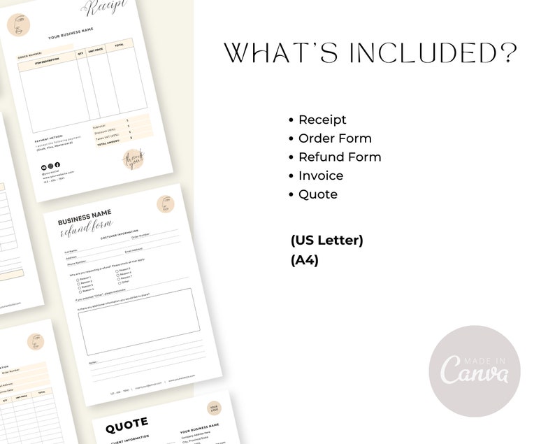 Custom Order Form Template, Editable Refund Forms, Purchase Order ...