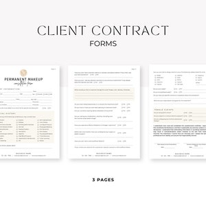 Permanent Makeup Forms | Editable PMU Consent Form Template | Printable ...