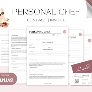 Editable Personal Chef Contract Template, Private Chef Contract ...