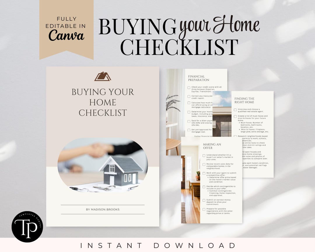 Buying Your Home Checklist Template, Home Buyer Guide Template ...