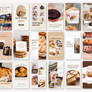 Bakery Instagram Templates, Cafe Instagram Template, Cake Shop, Bakery ...