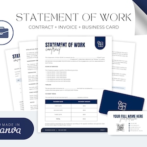 Editable Statement of Work Template, Scope of Work, Freelancer SOW ...
