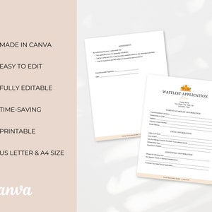 Daycare Waitlist Application Form, Childcare Waitlist Request Form ...