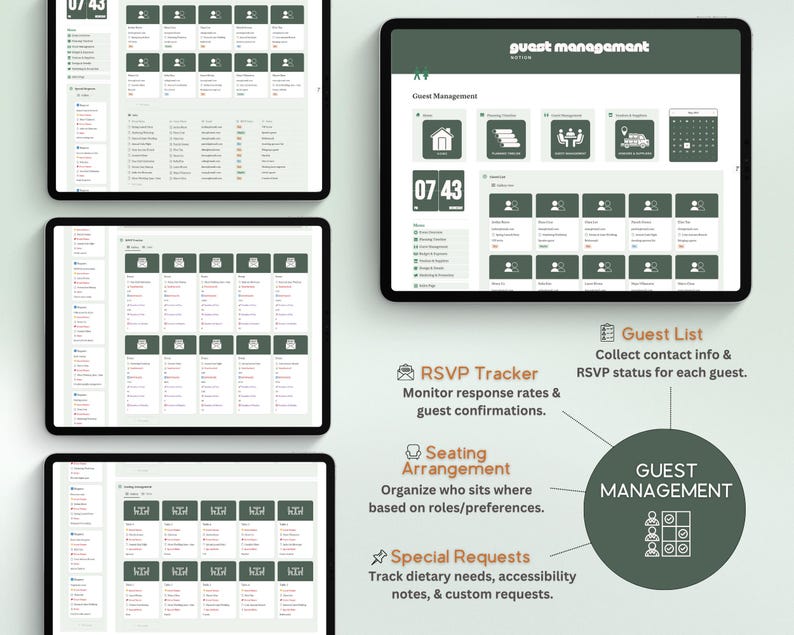 Event Organizer Notion Planner, Notion Template, Notion Dashboard ...
