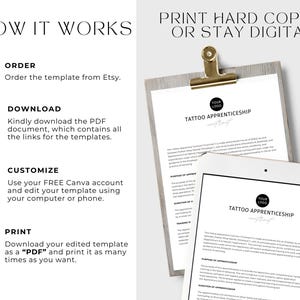 Tattoo Apprentice Contract Template, Tattoo Apprentice Contract, Tattoo ...