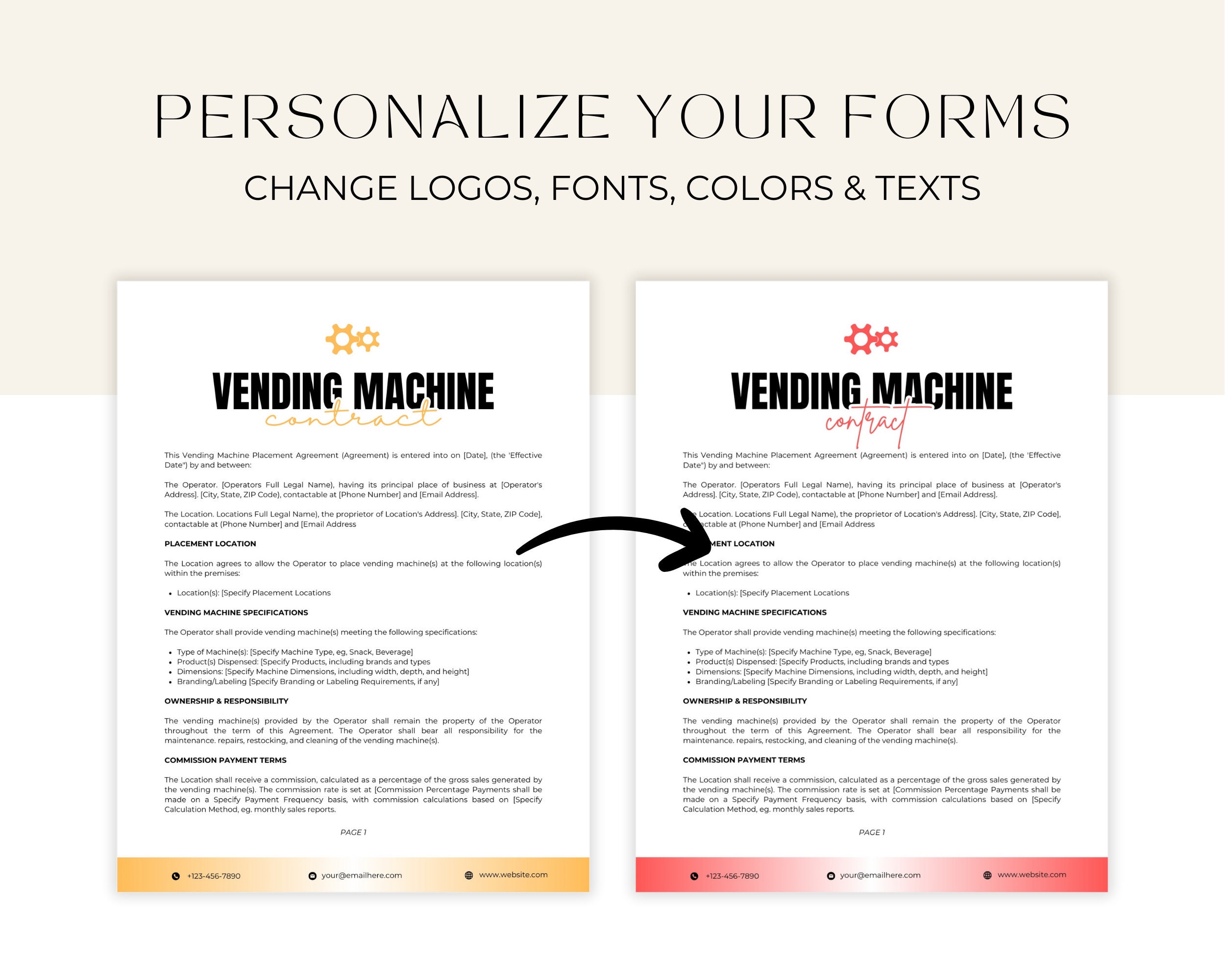 Vending Machine Contract, Vending Machine Services Agreement Template ...