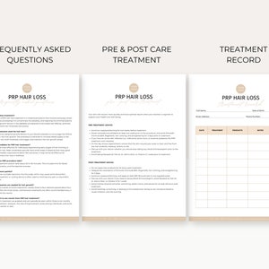 Editable PRP Injection Hair Loss Consent Intake Forms, Platelet Rich ...