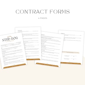 Stud Dog Contract Template, Breeding Services for Stud Dog Agreement ...