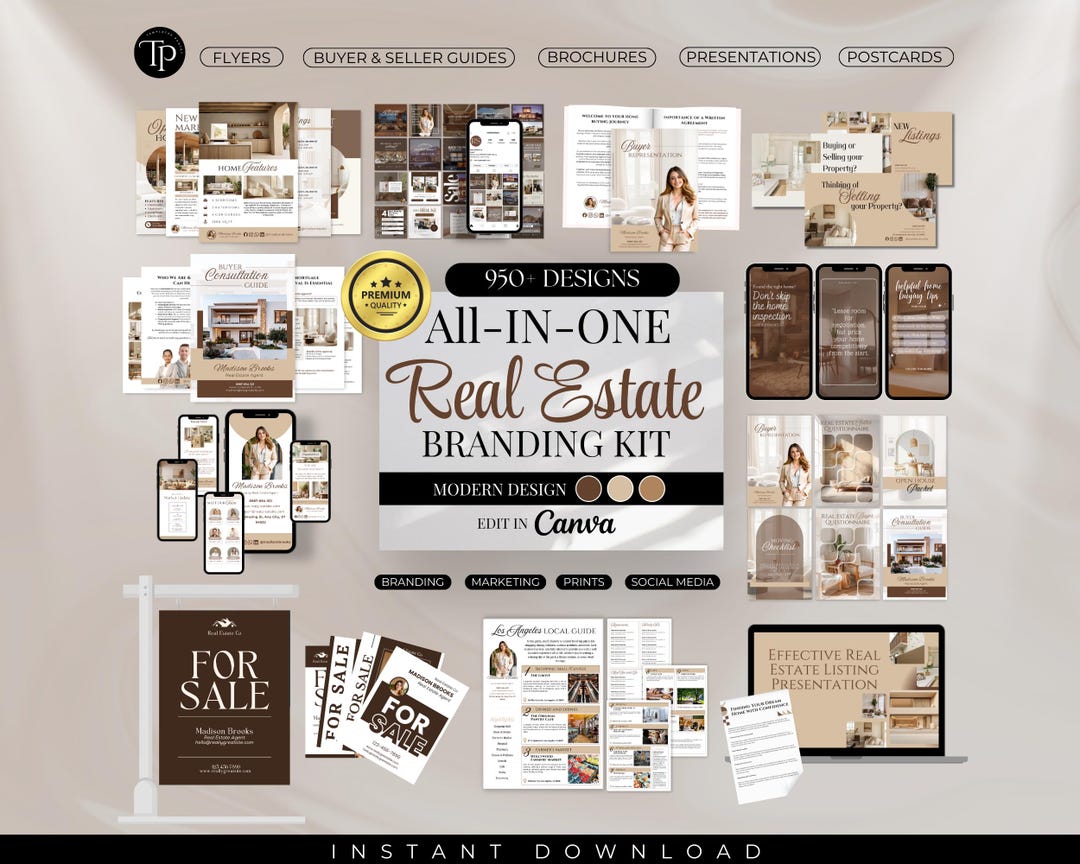 950+ Designs Real Estate Full Bundle Kit, Real Estate Templates, Seller ...