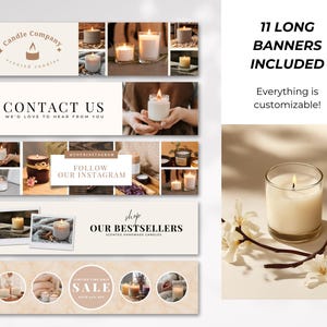 Candle Shopify Website Banner Template, Candle Business Banner Design ...