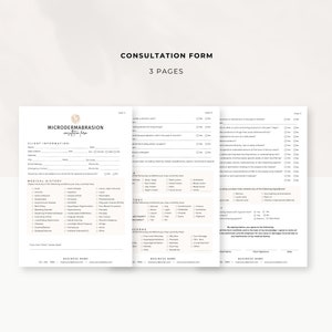 Microdermabrasion, Skincare Forms, Facial Consultation, Facial Consent ...