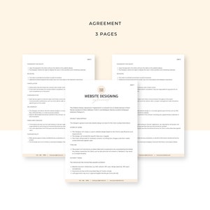 Editable Web Design Contract Template, Freelance Website Designer ...