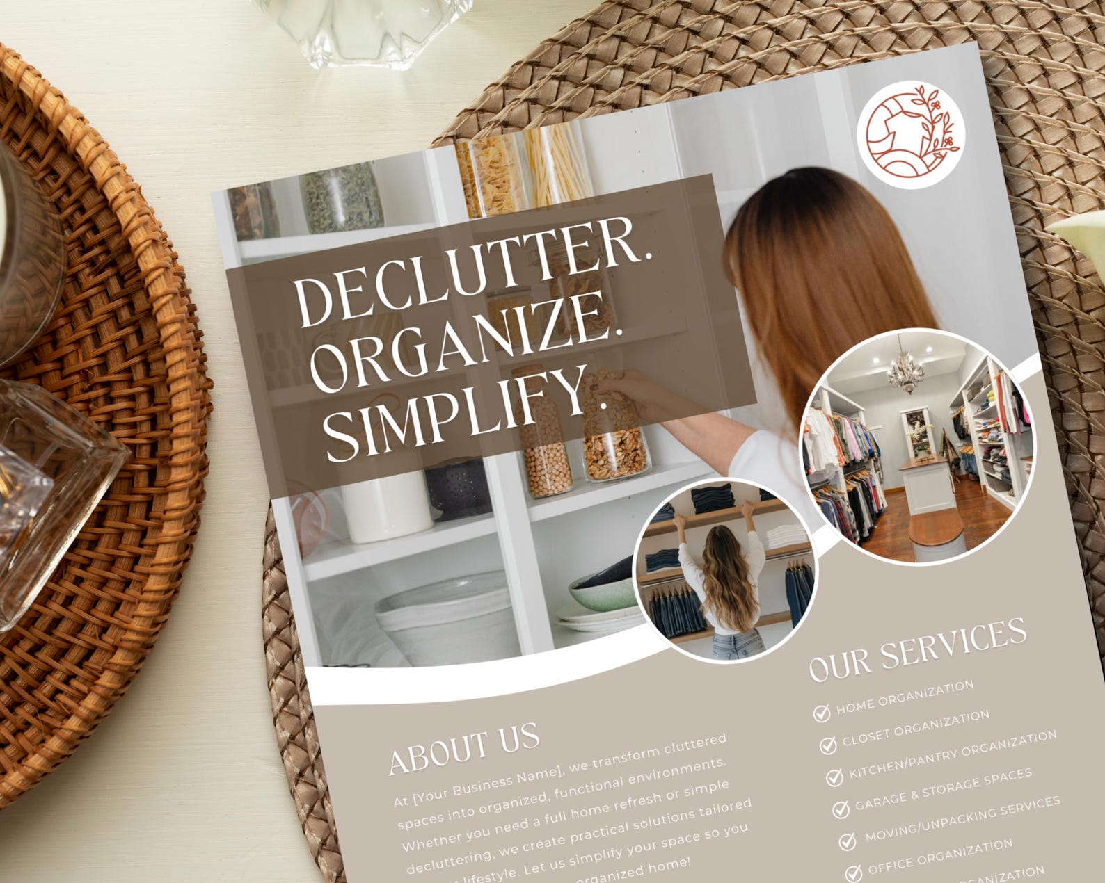 Professional Organizer Flyer Template, Organizing Template ...
