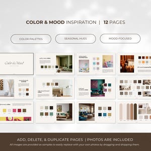 Interior Design Mood Board Canva Template, Interior Design Mood Board ...