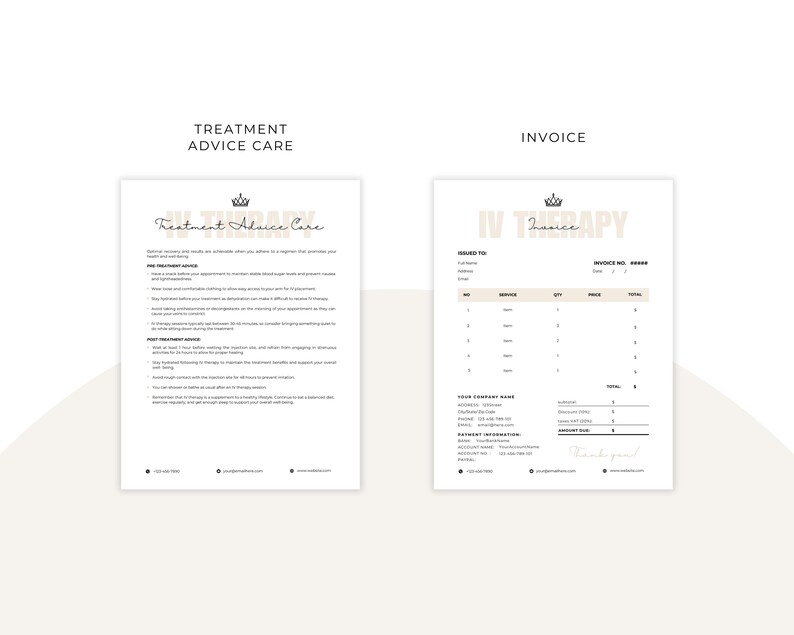 IV Therapy Template, IV Therapy Consent, Intravenous Therapy, Med Spa ...