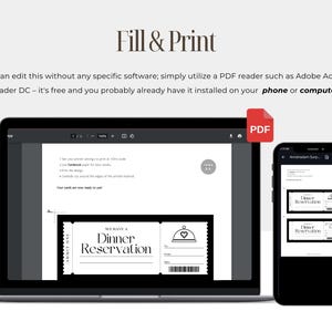 Dinner Reservation Ticket, Dinner Date Gift Voucher, Dinner Reservation ...