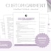 Custom Garment Contract, Tailor Made Clothing Agreement, Bespoke ...