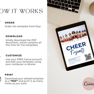 Cheerleading Contract Template, Cheerleading Tryouts Flyer, Coaching ...