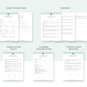 Cleaning Business Bundle, Cleaning Forms, Logo, Service Agreement ...