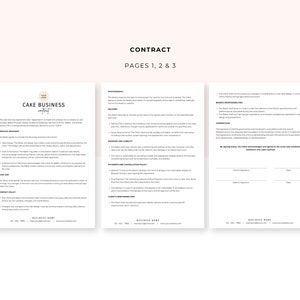 Editable Wedding Cake Contract Template, Wedding Cake Order, Catering ...