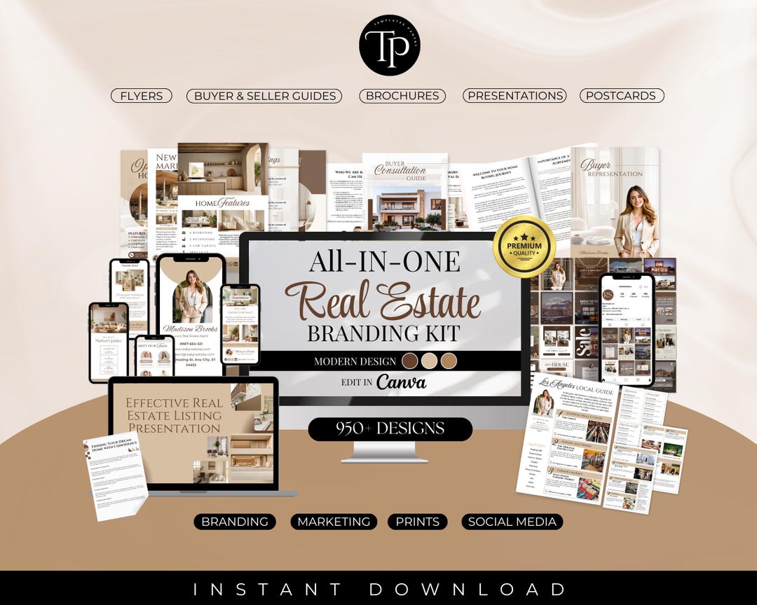 Real Estate Branding Kit Template Mega Bundle, All-in-one Realtor ...