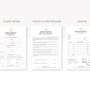 Venue Rental Forms Bundle, Wedding Venue Contract Template, Event ...