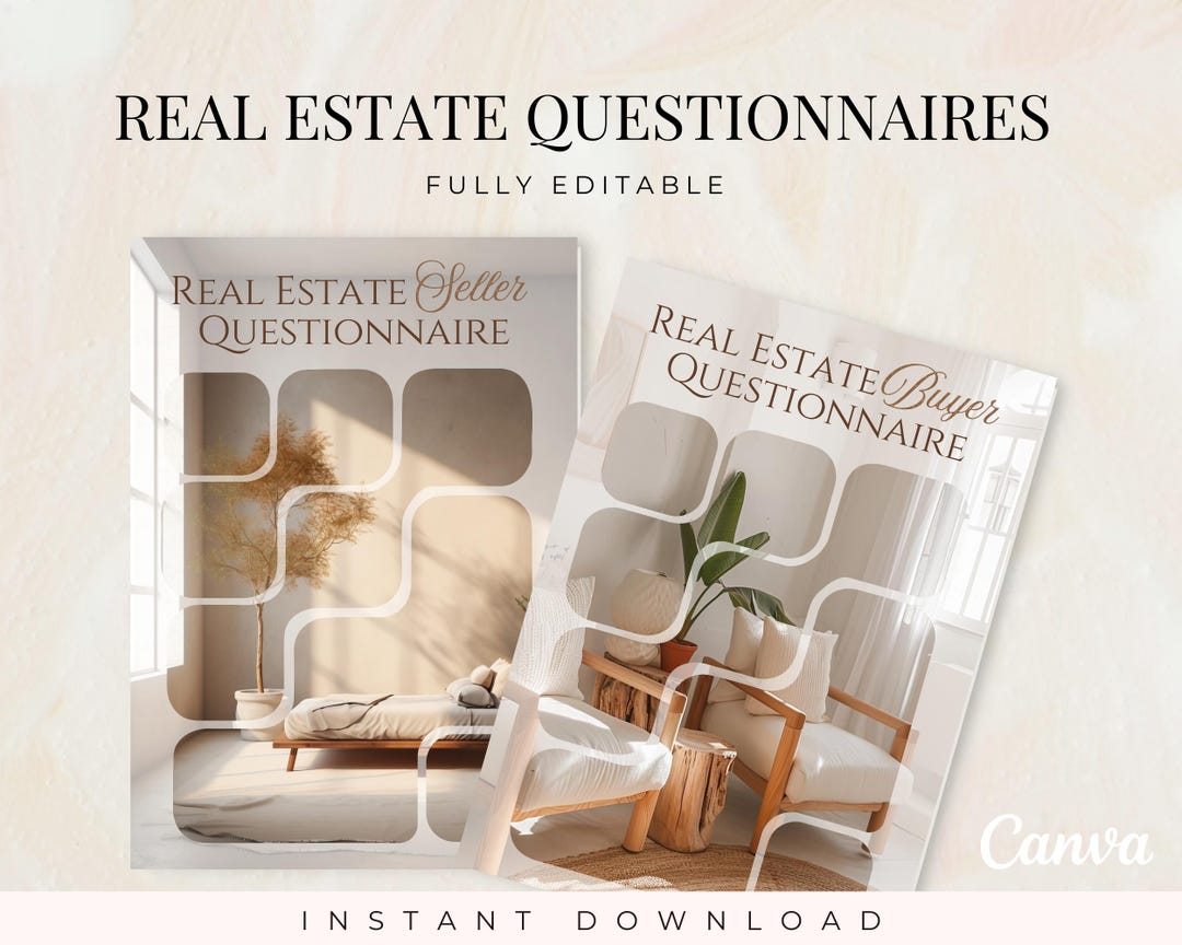 Real Estate Questionnaires Template, Buyer & Seller Questionnaires ...