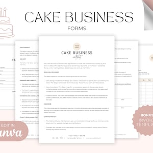 Editable Wedding Cake Contract Template, Wedding Cake Order, Catering ...