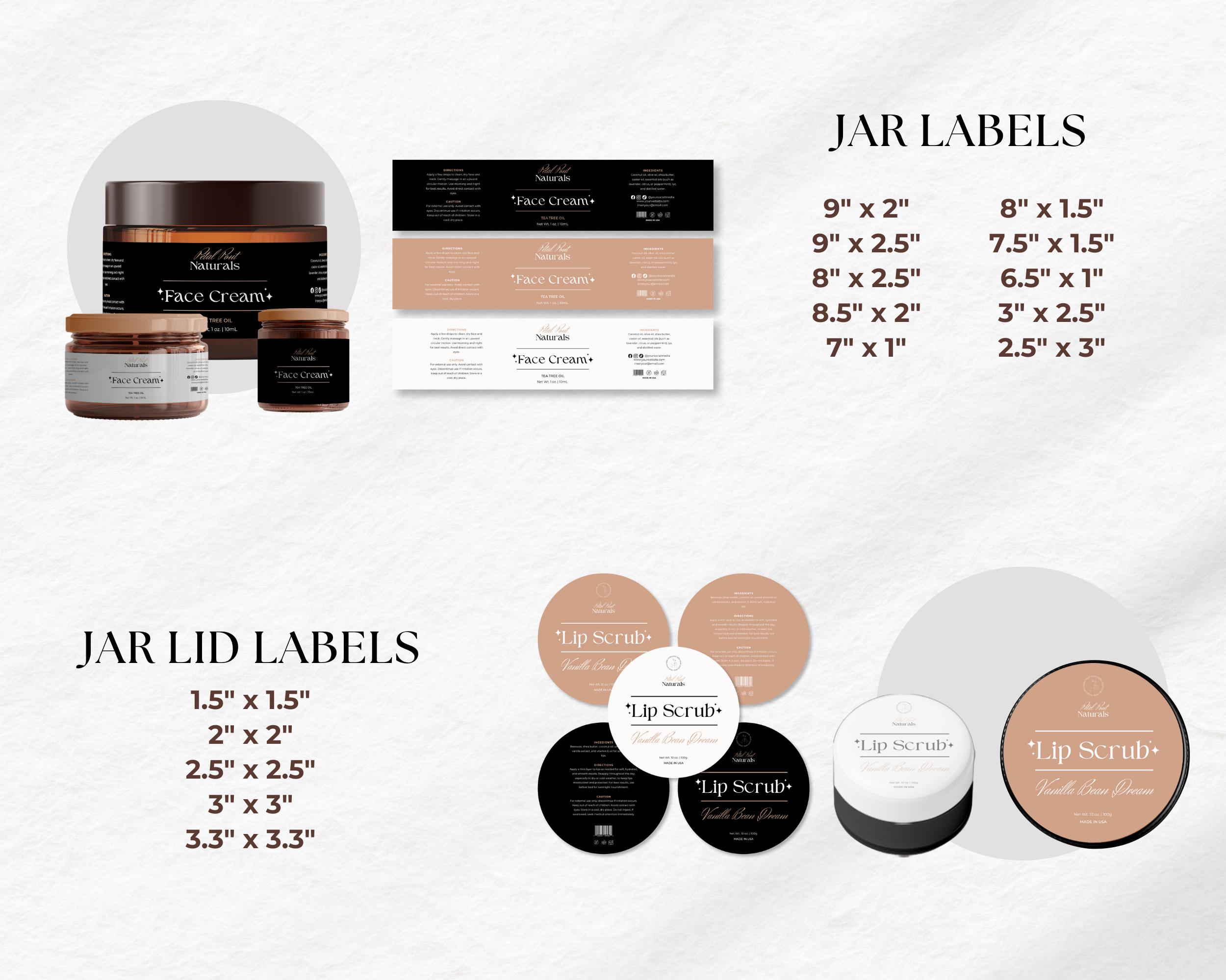 Cosmetic Label Templates, Stylish Cosmetic Product Label Template ...