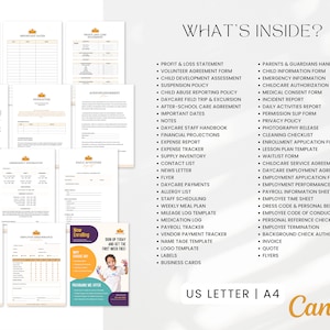 Daycare Starter Kit, Daycare Forms, Daycare Contract, Childcare Forms ...