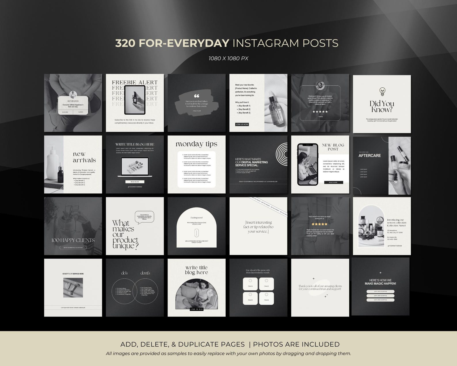 For Everyday IG Posts Templates, Minimalistic Modern Aesthetic ...