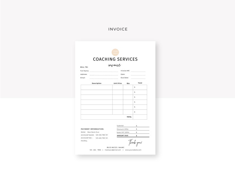 Life Coaching Contract Template, Life Coach Agreement, Mentoring ...