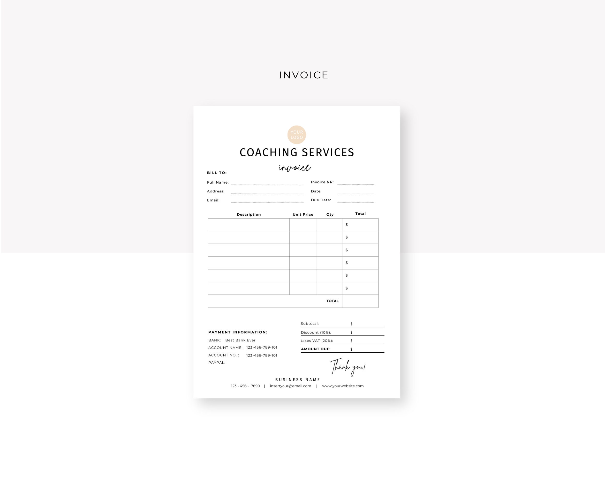 Life Coaching Contract Template, Life Coach Agreement, Mentoring ...